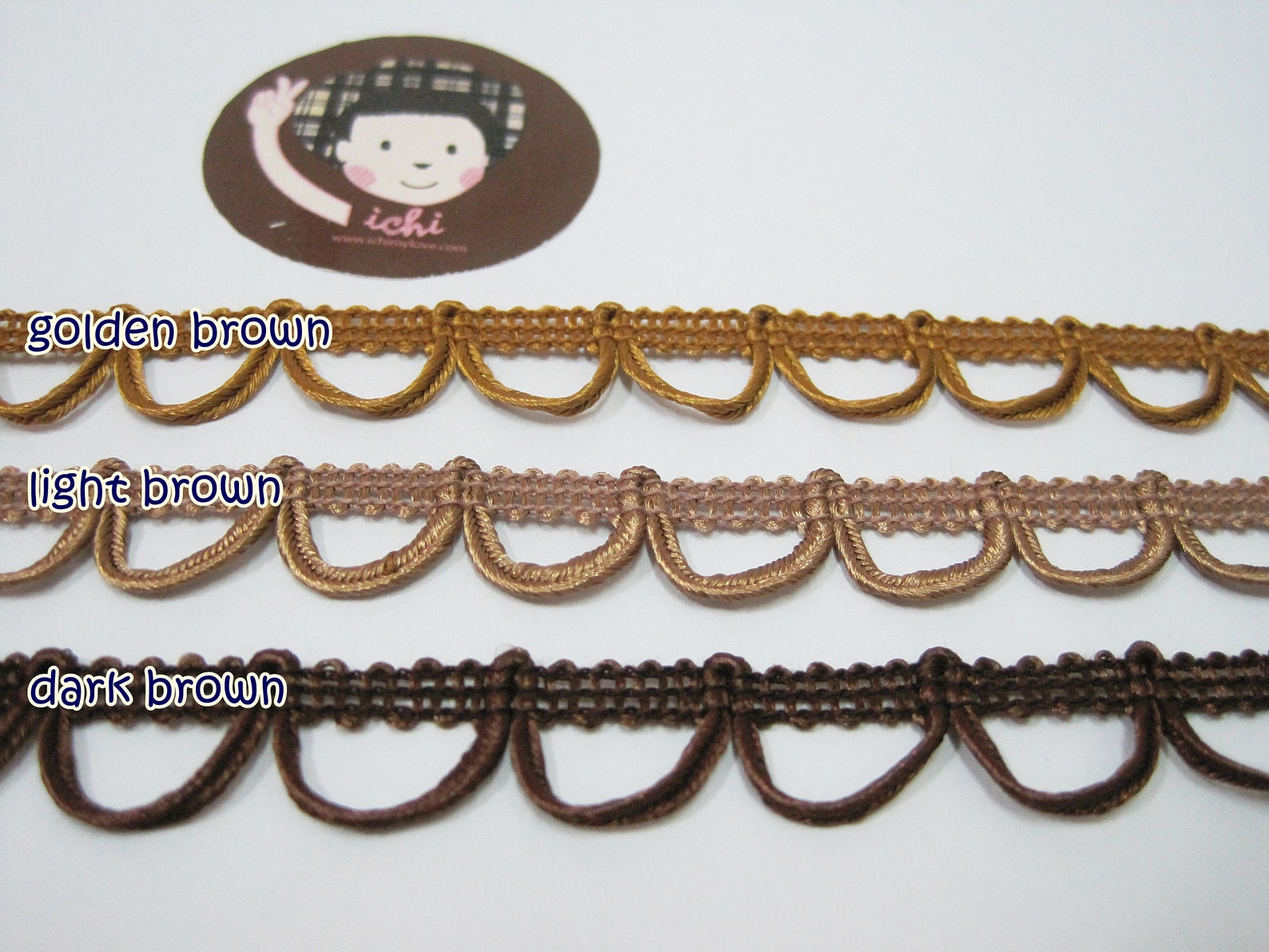 5 Yards Brown Loop Trim, Loop Trim, Braided Trim, Button Looping Trim ...