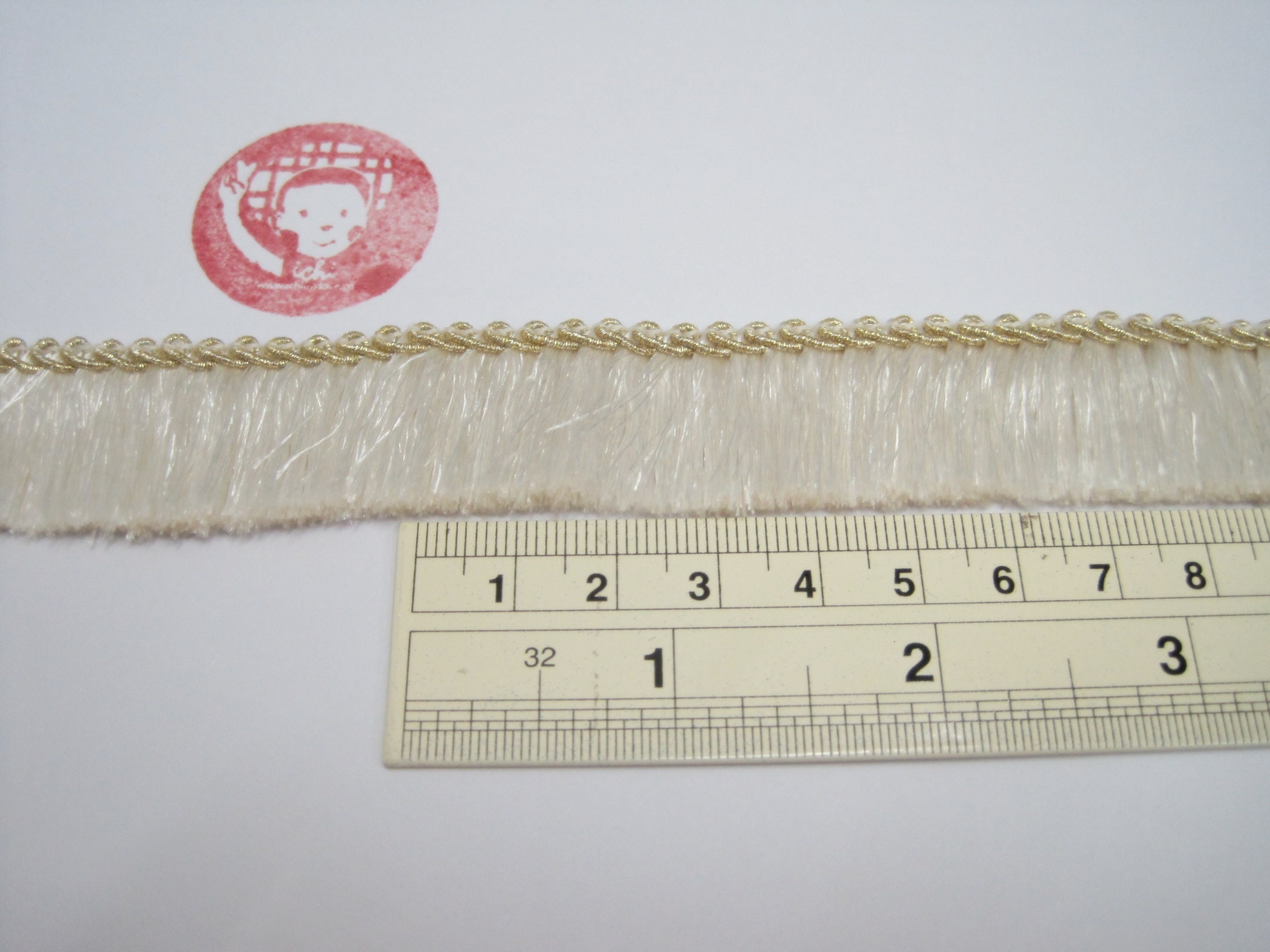 5 Yards Ivory Tassel Fringe Gold Metallic White Trim Fringe | Etsy