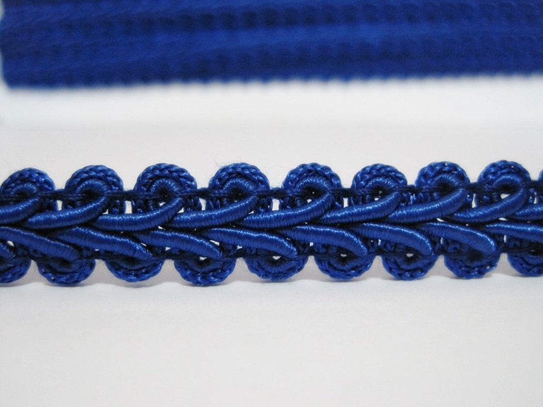 5 Yards 1/2" Azure Gimp Braided Trim, Gimp Braid, Braided Cord, Braided ...