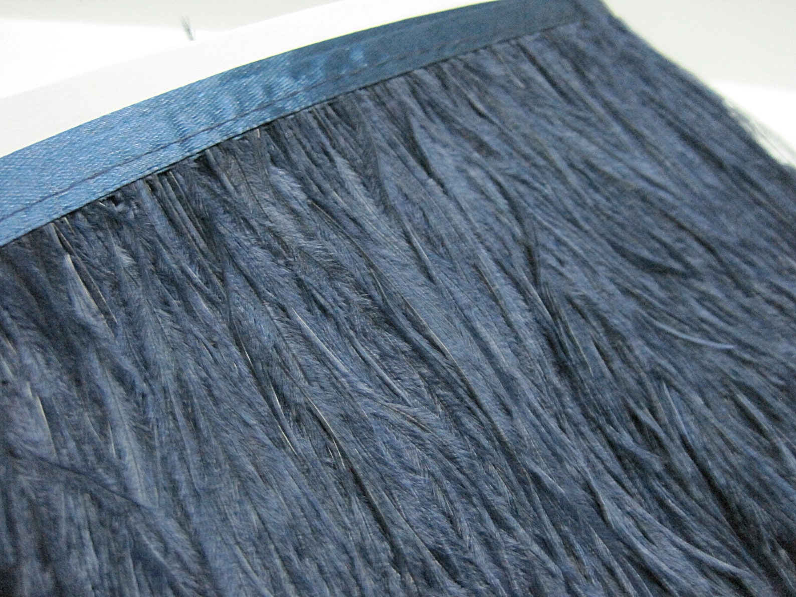 1 Yard Ostrich Trim Navy Blue Fringe Ostrich Feather | Etsy