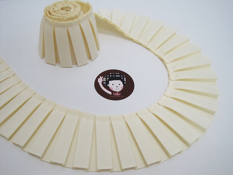 1 Yd 2 Cream Grosgrain Box Pleated Trim Box Pleated - Etsy