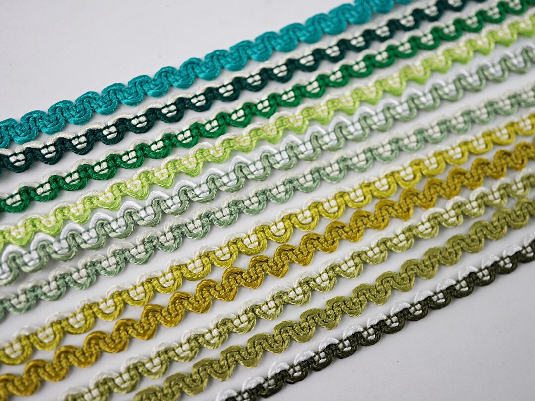 5 Yards Green Braided Trim, Green Braid, Pink Lace, Decorative Lace ...