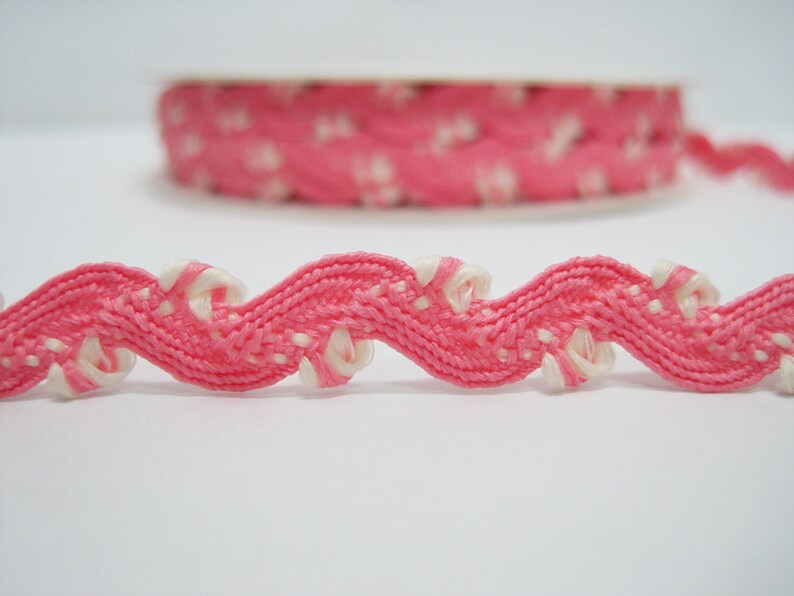 5 Yd Coral Pink Rick Rack Trim Picot Rick Rack Picot Trim | Etsy