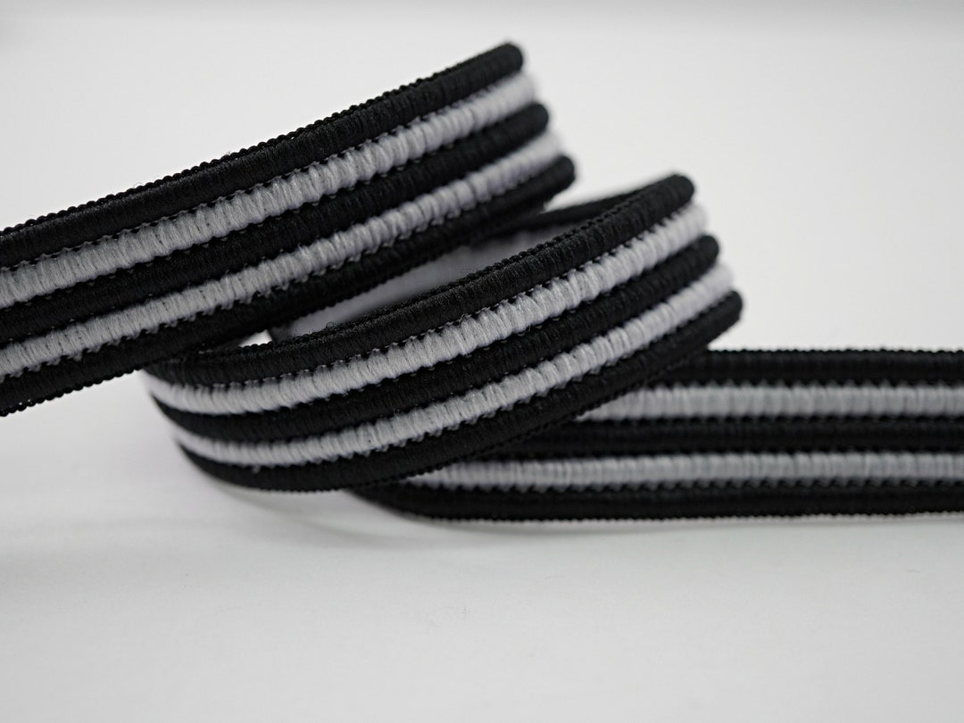 5 Yards 3/4" Flat Knit Rib Tape, Striped Rib Knit, Flat Knit Tape ...