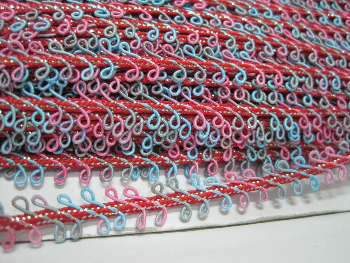5 Yards Sparkly Multicolored Picot Trim no.9 Picot Edge - Etsy