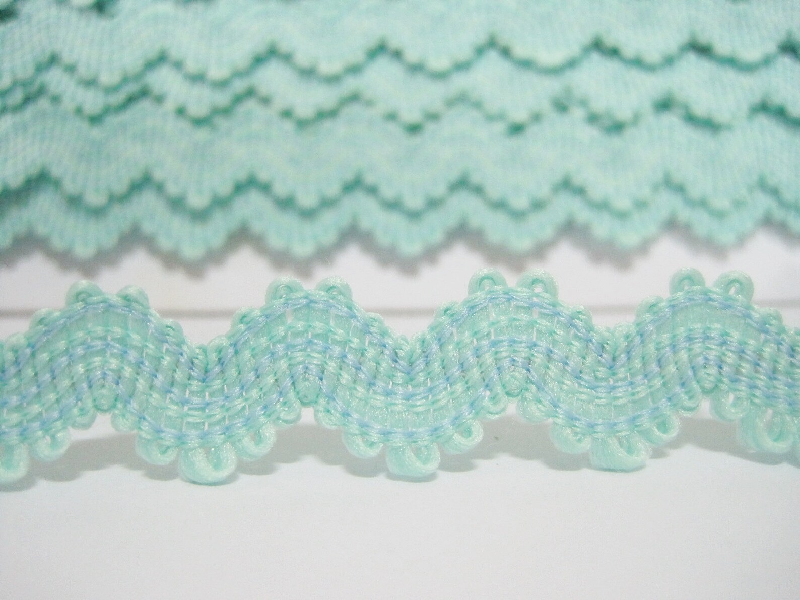 5 Yards Mint Elastic Rick Rack Trim Elastic Trim Ric Rac - Etsy