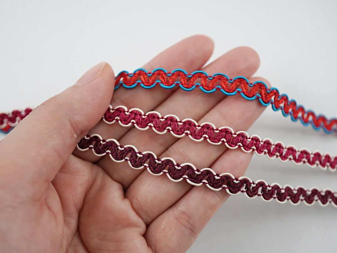 5 Yards Red Rick Rack, Rick Rack Trim, Zig Zag Trim, Zig Zag, Ric Rac ...
