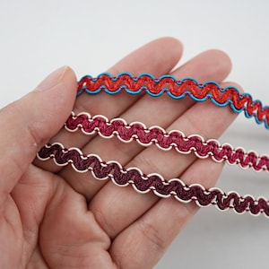 5 Yards Red Rick Rack, Rick Rack Trim, Zig Zag Trim, Zig Zag, Ric Rac ...