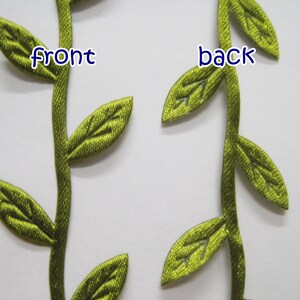 5 Yards 1" Leaves Trim, Green Leaves Trim, Leaf Ribbon Trim, Leaf ...