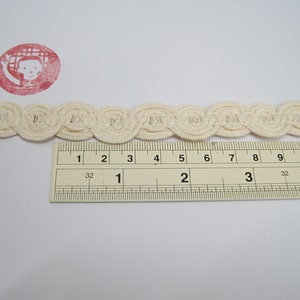 5 Yards 100% Cotton Cream Braided Trim, Cotton Trims, Unbleached Cotton ...