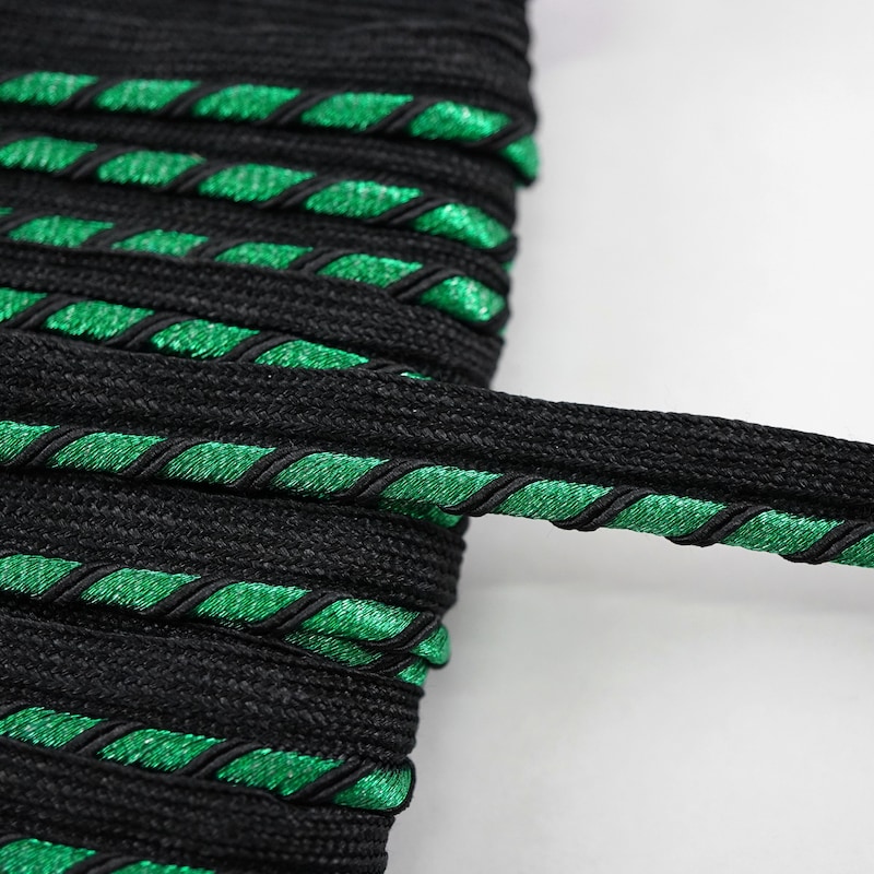 Flanged Piping Cord Green - Etsy