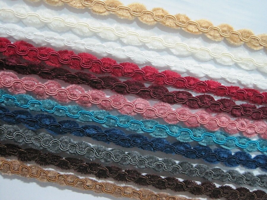 5 Yards 1/4 Ruby Chenille Braided Rick Rack Chenille - Etsy