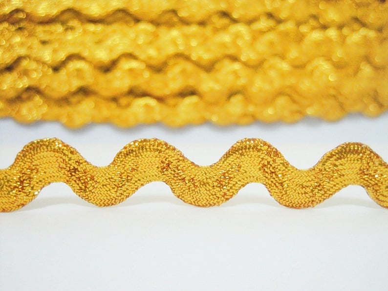 5 Yards Gold Metallic Rick Rack Trim Gold Trim Gold Ric Rac - Etsy