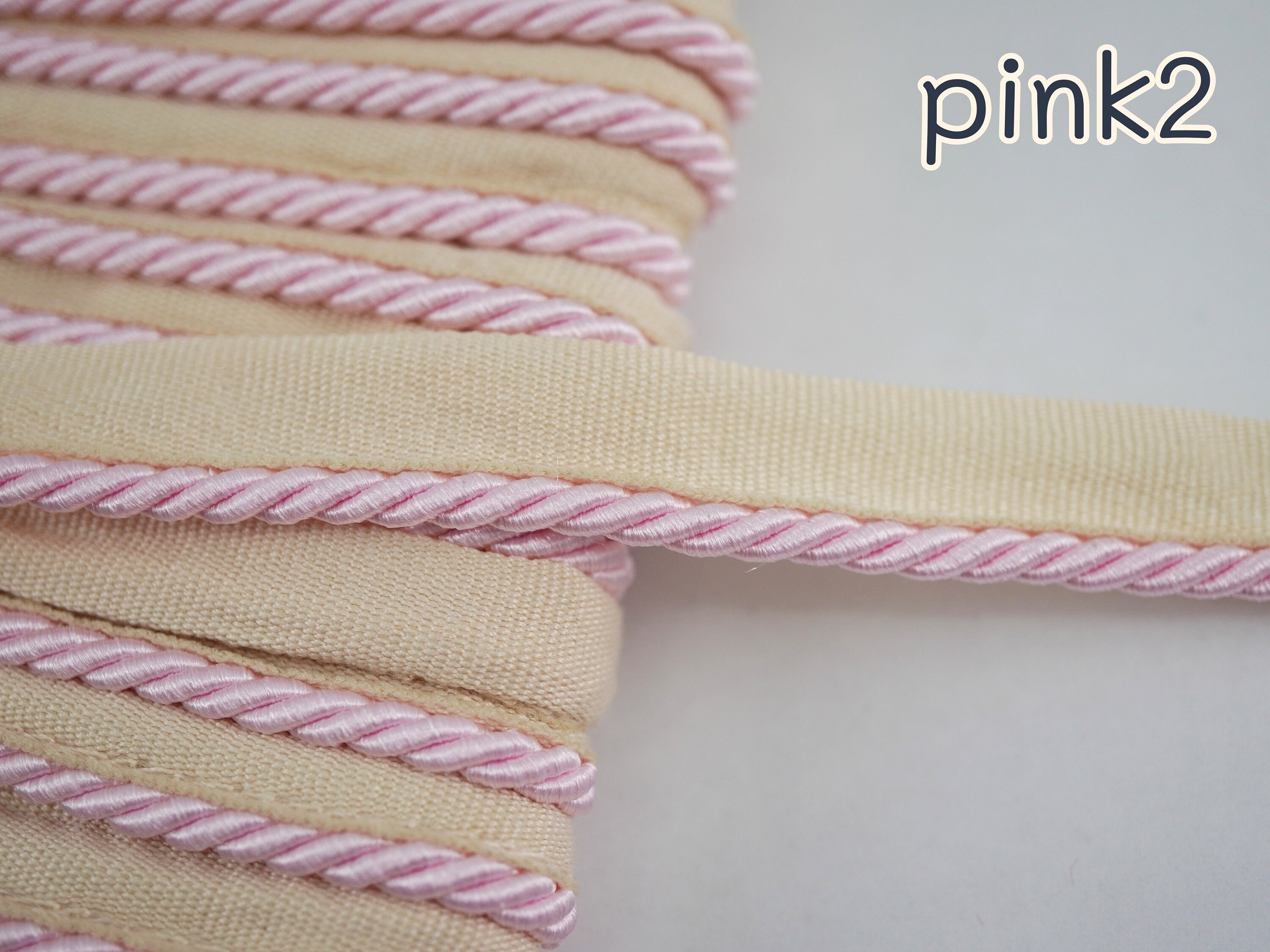 5 Yards Pink Lip Cord Piping, Pink Lip Cord, Edge Piping, Decorative ...