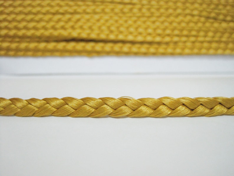 5 Yards 1/4 Braided Cord Classic Gold Cord Flat - Etsy