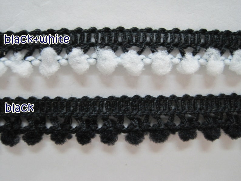 5 Yards Black Tiny Pom Pom Trim Mini Pom Pom Trim Tiny Pom - Etsy