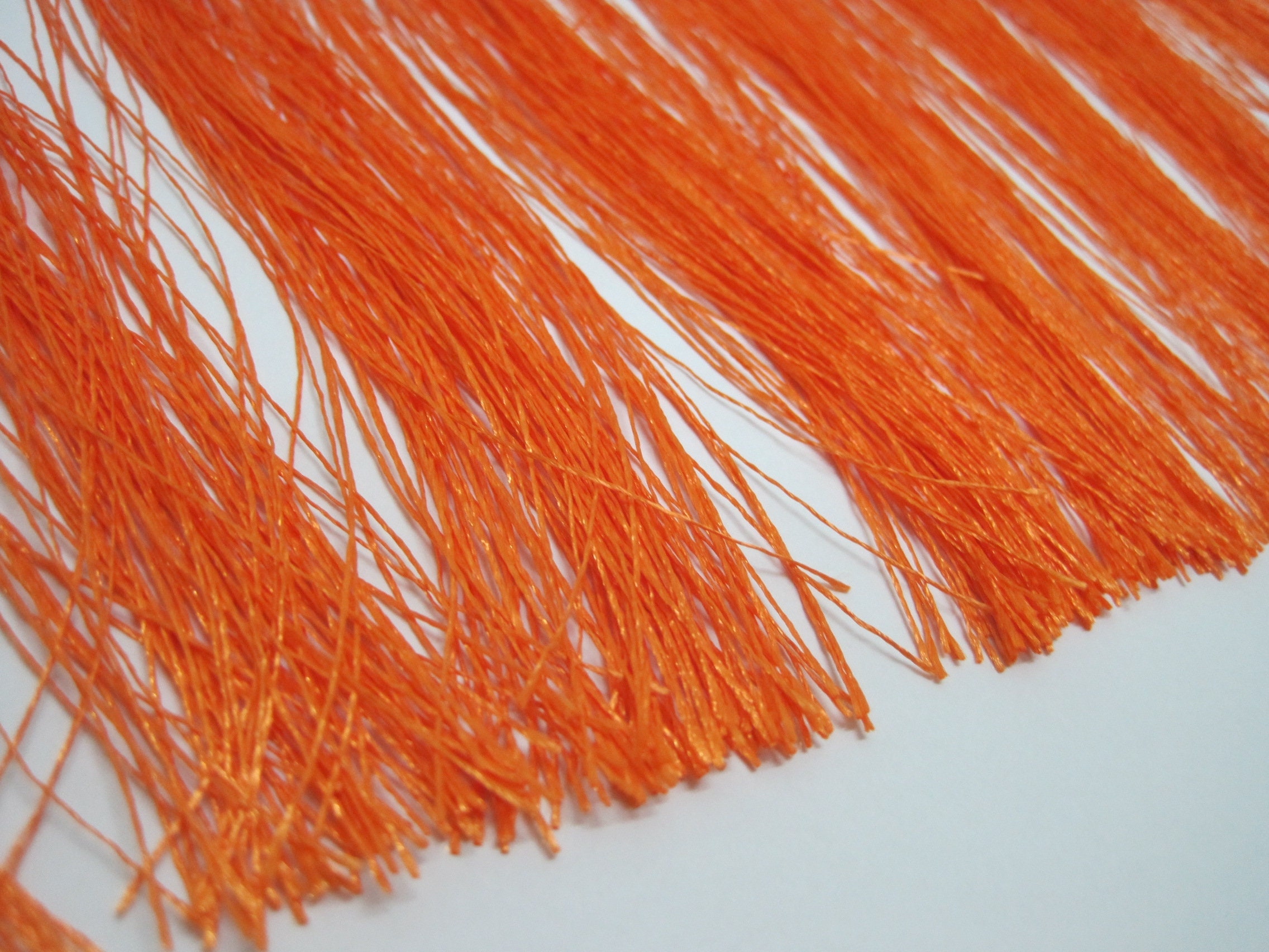 1 Yard 4 to 10 Orange-Red Chainette Fringe Orange | Etsy