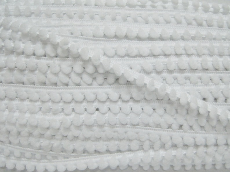 5 Yards 0.5 Cm Mini Pom Pom Trim White Pom Pom Trim Pom Pom | Etsy