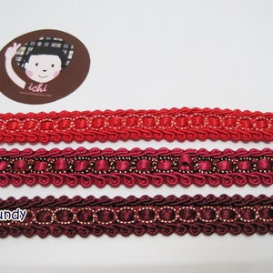 5 Yards 1/2" Burgundy Gimp Braid Trim, Gimp Braid, Braided Gimp Trim ...