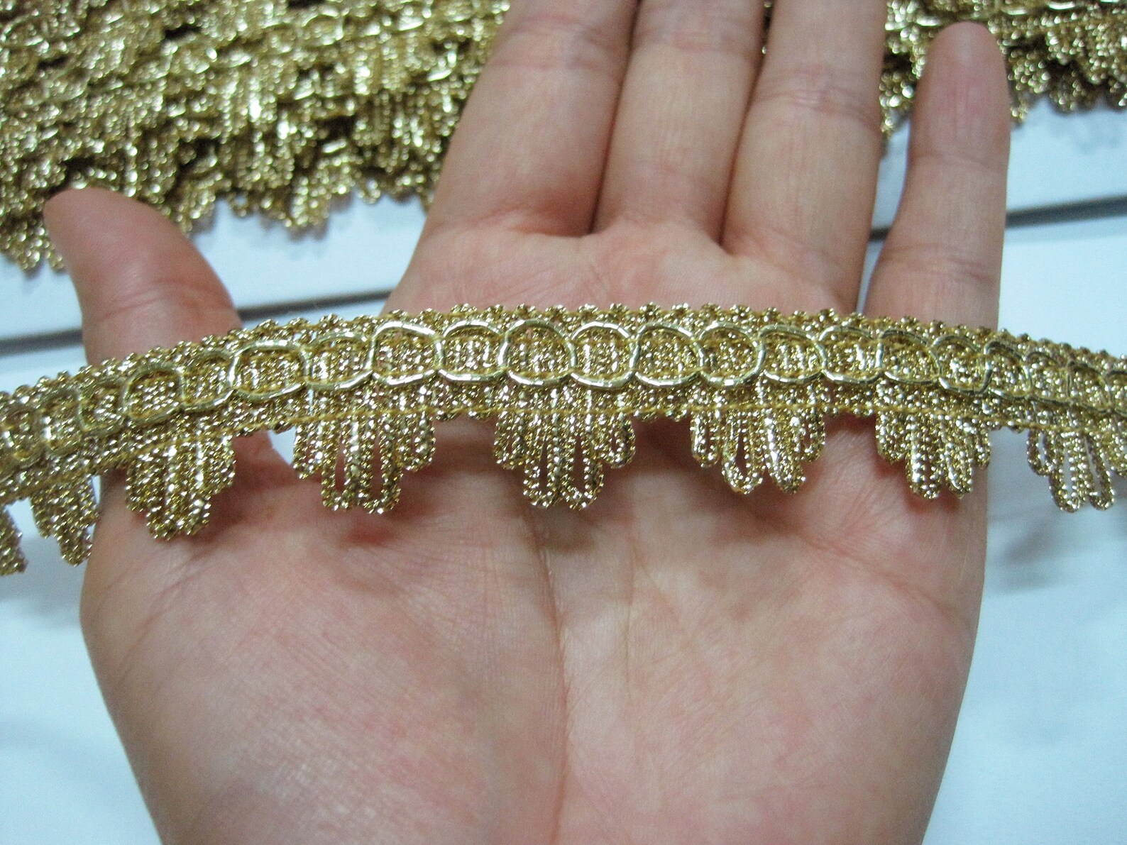 5 Yards 7/8 Light Gold Metallic Lace Gold Lace Gold - Etsy