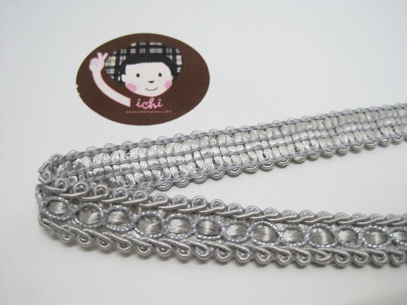 5 Yards 1/2 Silver Gimp Braid Trim Silver braided trim | Etsy