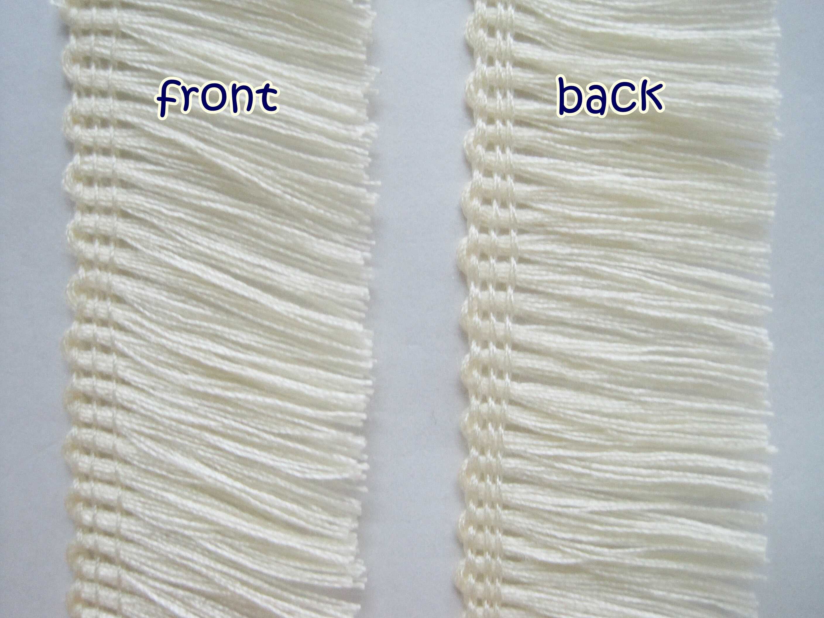 5 Yards Cream Cotton Tassel Trim, Cream Trim, Cream Tassel Fringe ...