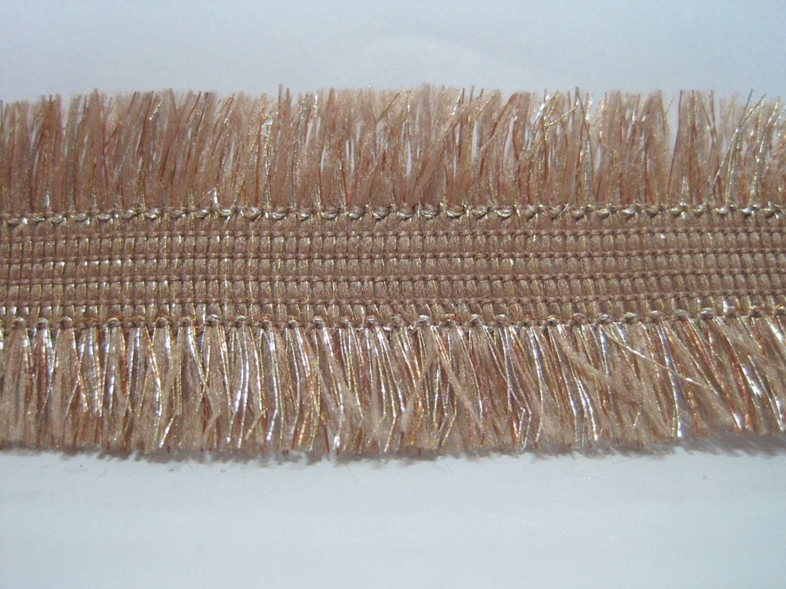 5 Yards Light Brown 2-side Tassel Trim, Brown Tassel Trim, Metallic ...