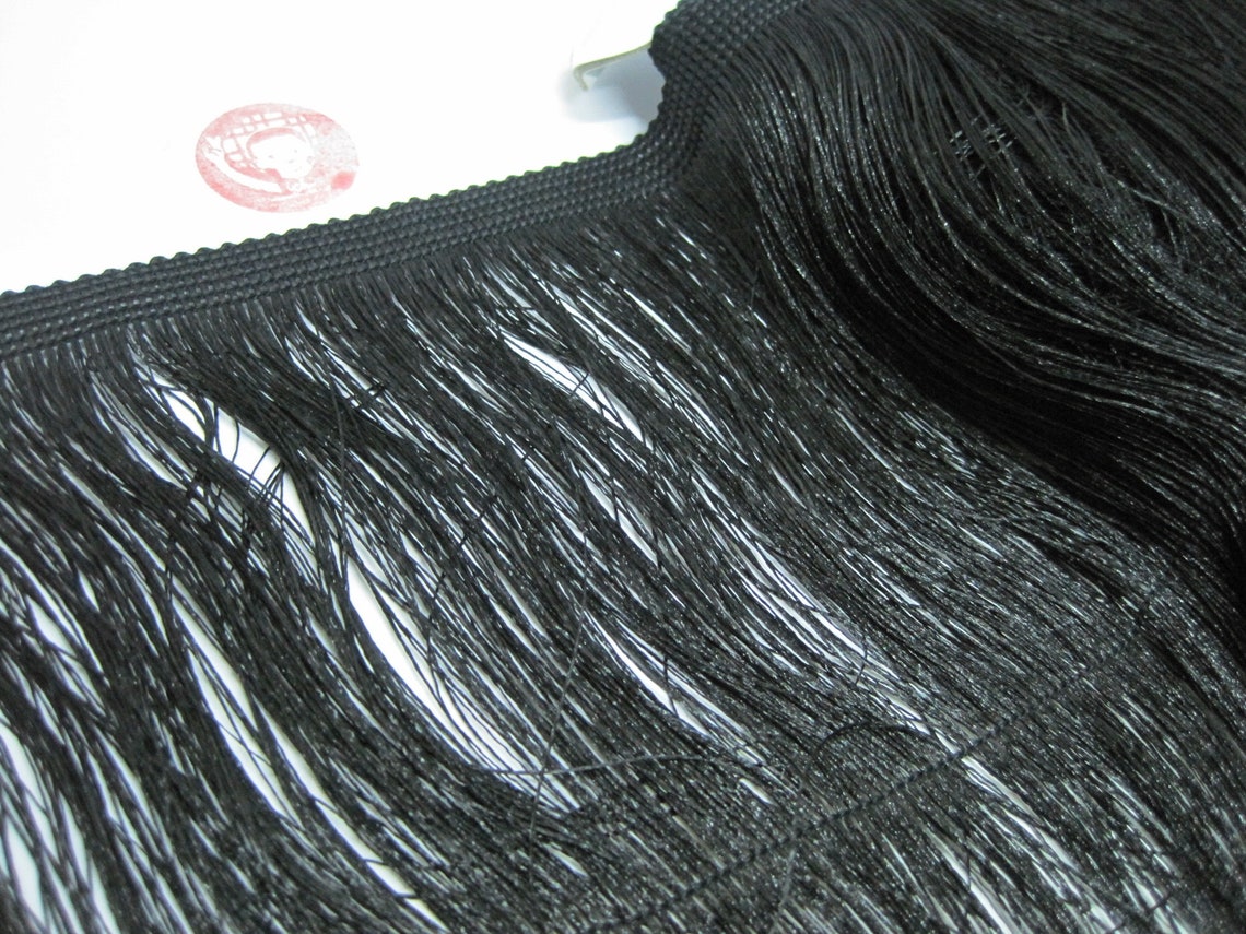 1 Yard 4 to 10 Black Chainette Fringe Black Trim | Etsy