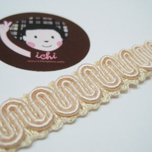 5 Yards 1/2" Vanilla Braided Trim, Gimp Braid, Braided Cord, Braided ...