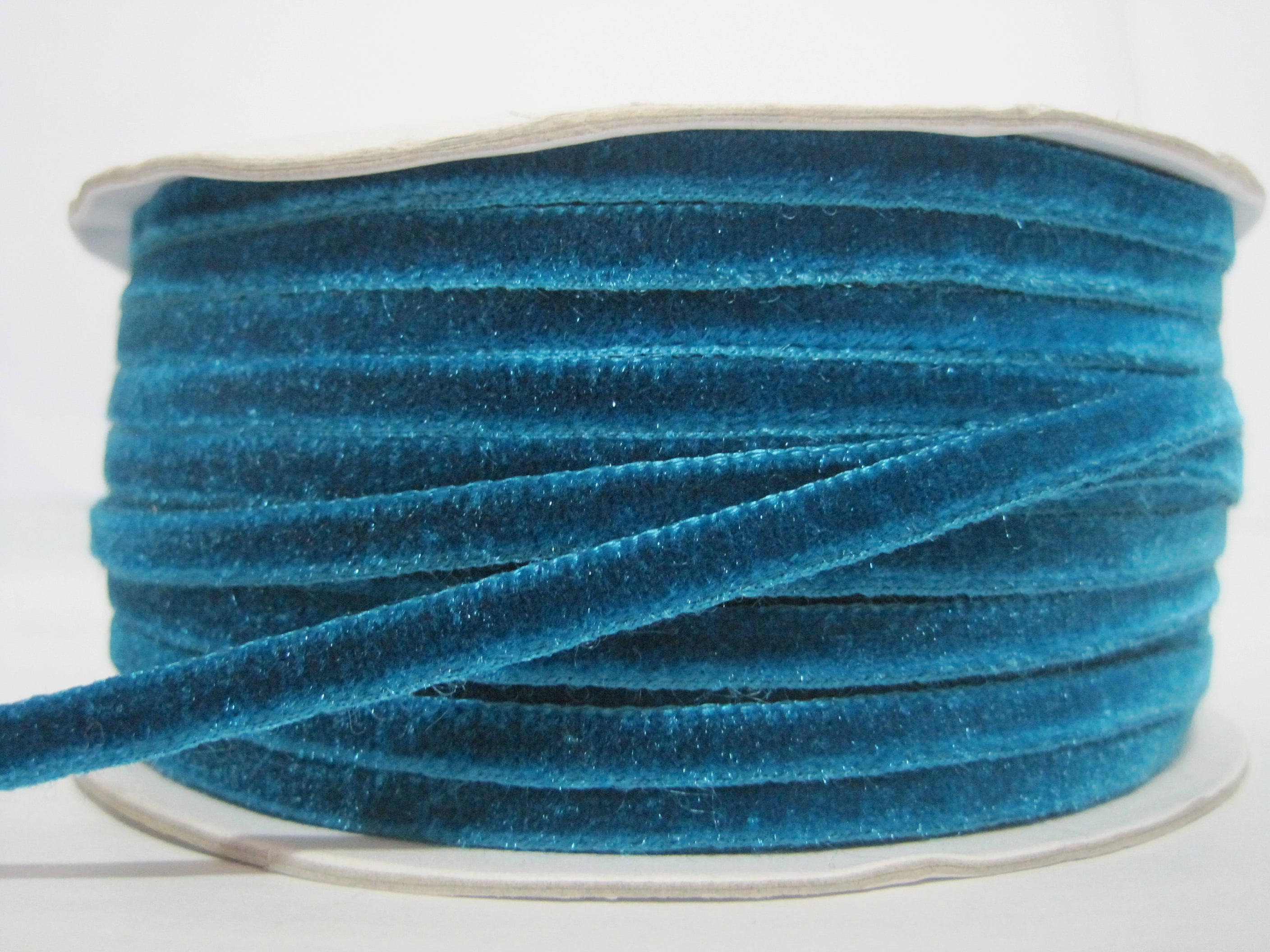 5 yards 1/4 Aqua Blue Velvet Ribbon Blue Ribbon Ribbon | Etsy