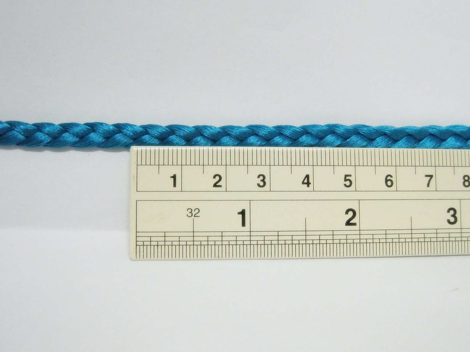 5 Yards 1/4 Braided Cord Aqua Blue Cord Flat Braided | Etsy