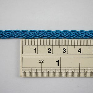 5 Yards 1/4" Blue Braided Cord, White Cord, Flat Braided Cord, Flat ...