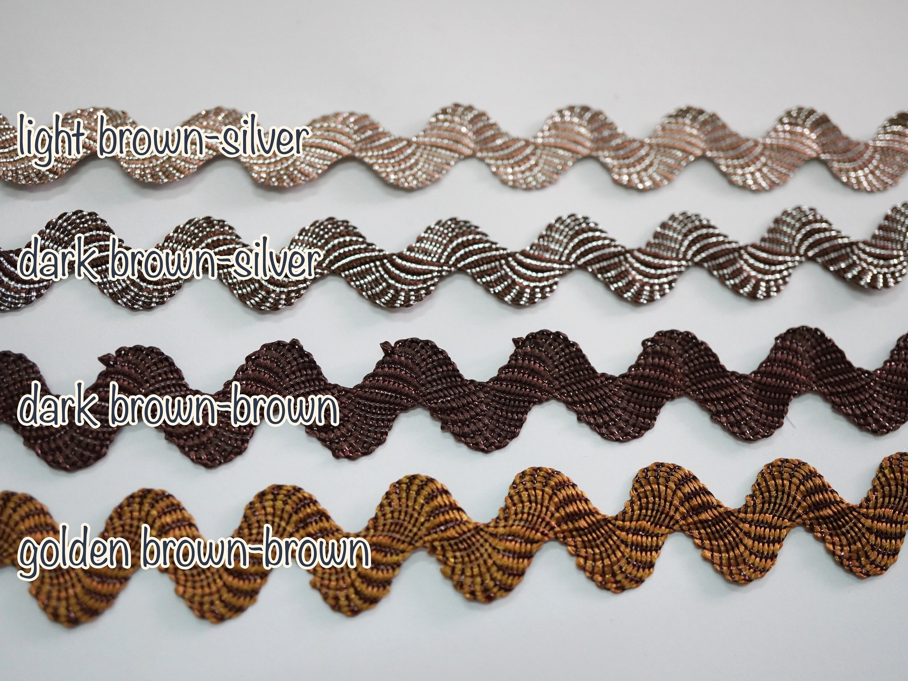 5 Yards 5/8" Brown Metallic Rick Rack - Etsy