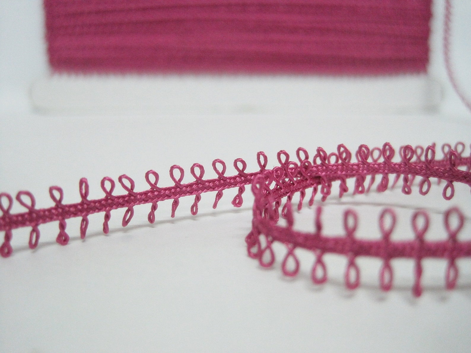 5 Yards Hot Pink Picot Trim, Picot Edge Trim, Picot Edge Ribbon, Picot ...