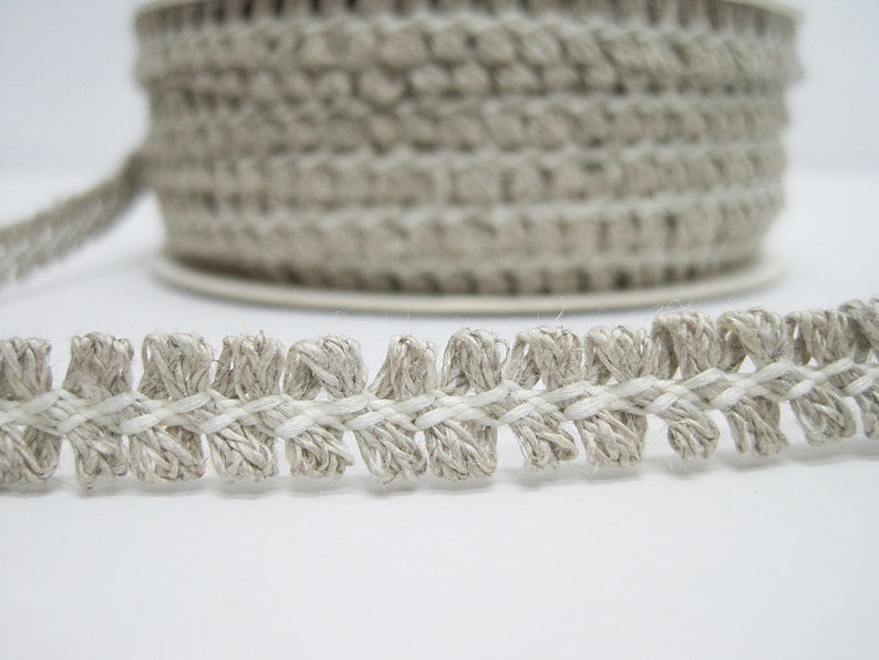 Linen Picot Trim Natural trim wholesale trims linen lace | Etsy