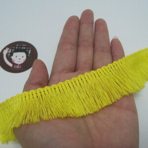 5 Yards Bright Yellow Cotton Tassel Trim, Yellow Tassel Fringe ...