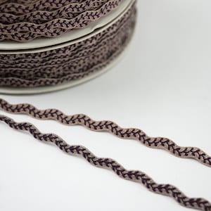 5 Yards Purple Embroidered Rick Rack, Tiny Rick Rack, Vine Stitch Rick ...