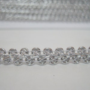 5 Yards 5/16 Silver Gimp Braided Trim, Gimp Braid, Braided Gimp Trim ...