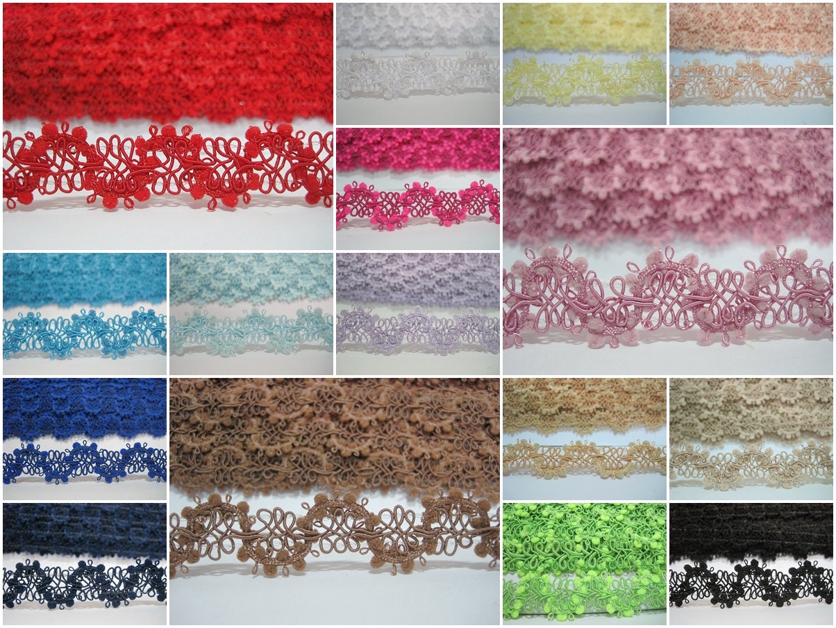 5 Yards Black Picot Braided Trim, Picot Trim, Rick Rack, Braided Trim ...