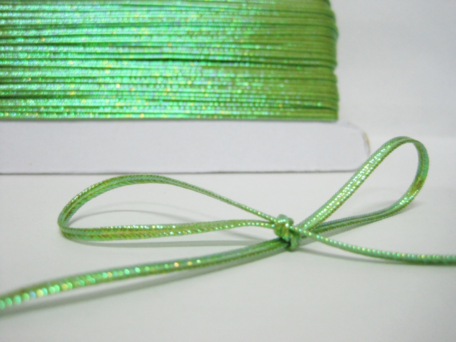5 Yards 3 Mm Lime Green Sparkly Soutache Braid - Etsy