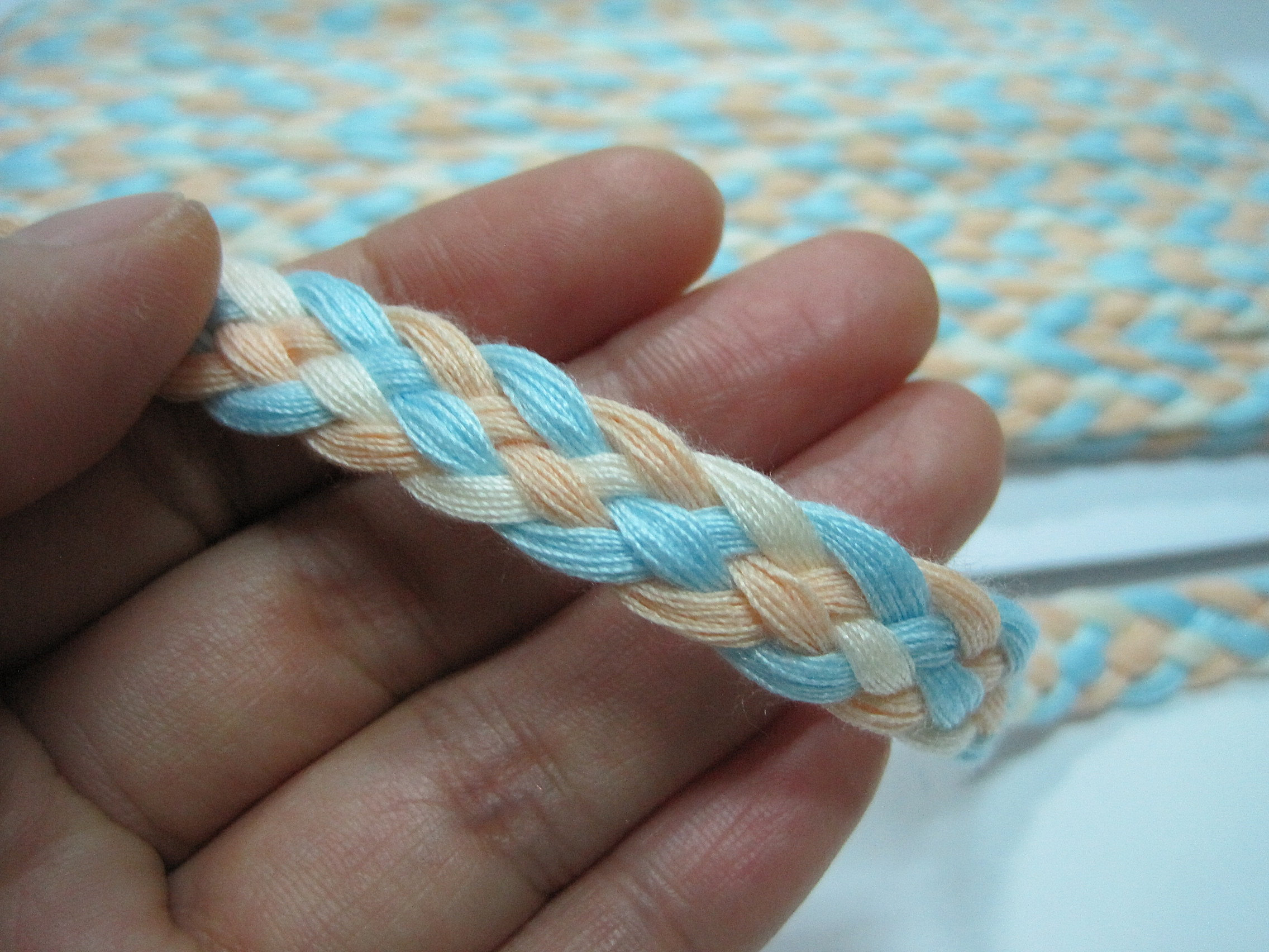 5 Yards Braided Trim, Multicolored Trim, Flat Braided Cord, Braided ...
