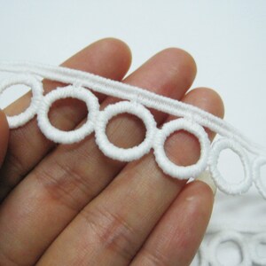 5 Yards Round Loop Lace White Trim Ivory Lace Trim Cotton - Etsy