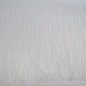 1 Yard 4" to 10" Off-white Chainette Fringe, White Trim, Fringe Tassel ...