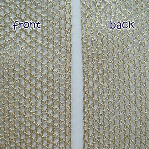 5 Yards 1-3/8" Gold Metallic Net Ribbon, Wide Glitter Ribbon, Glitter ...