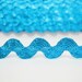 5 Yards Aqua Blue Metallic Rick Rack Trim, Blue Trim, Ric Rac Trim ...
