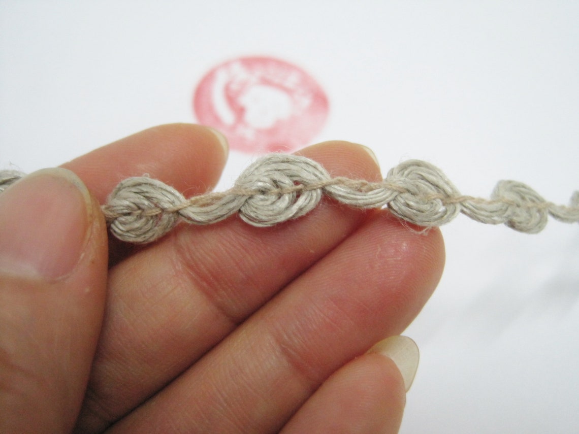 5 Yards Linen Flower Trim Natural trim wholesale trims | Etsy