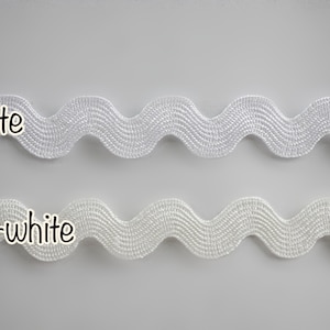 5 Yards 1/2" White Rick Rack Trim, White Ric Rac Trim, Rick Rack Lot ...