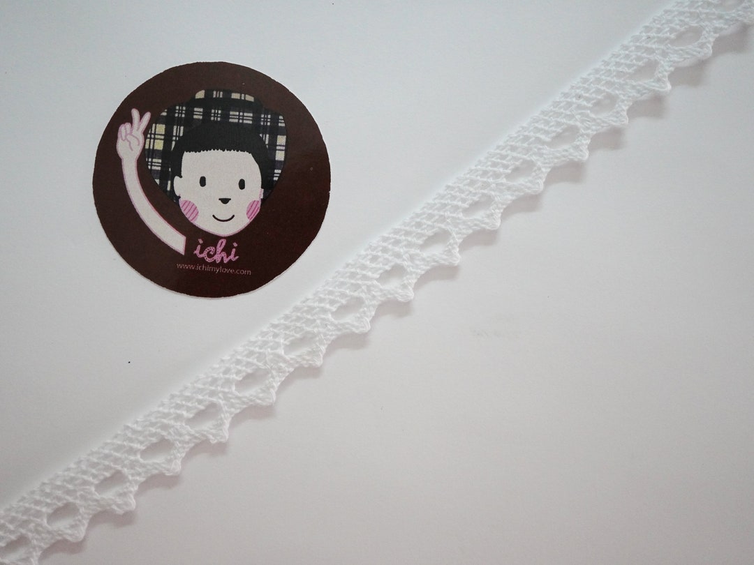 5 Yards White Triangle Crochet Lace Trim, Lace Trim, Crochet Lace Trim ...