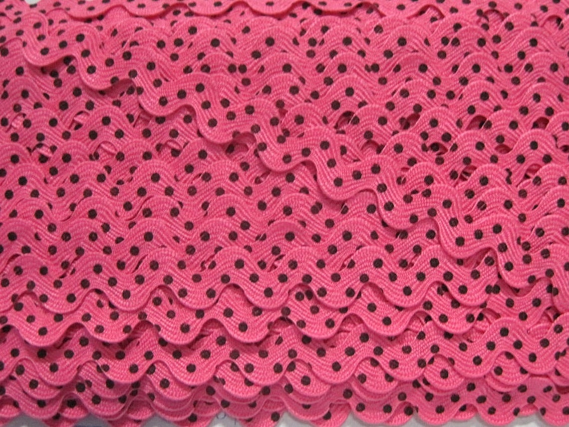 5 Yards Pink Polka Dot Rick Rack Trim Ric Rac Rick Rack | Etsy