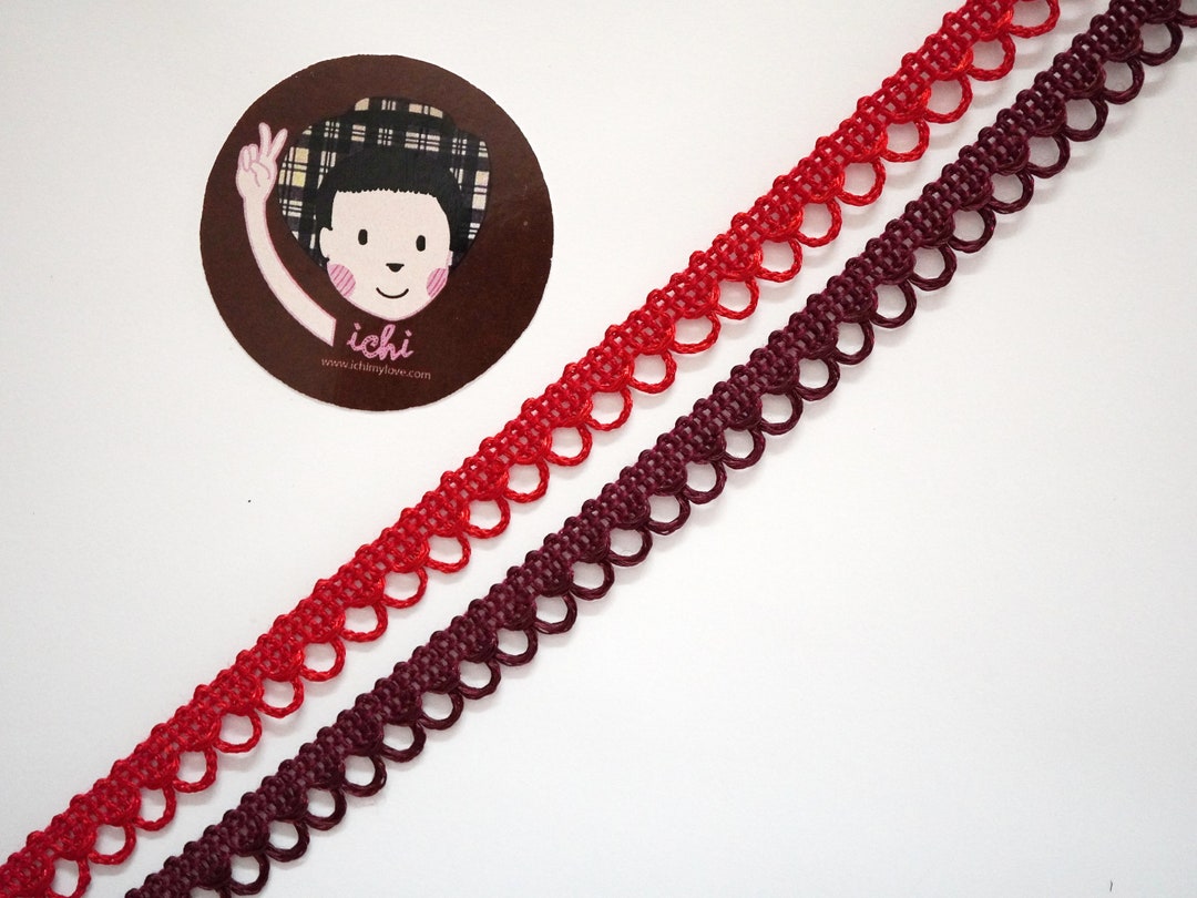5 Yards Red Loop Trim, Red Loop Lace Trim, Wholesale Trim, Looped Trim ...